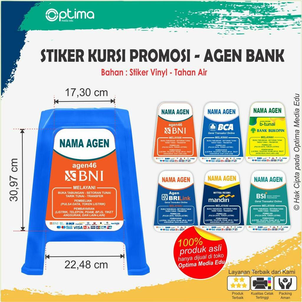 Jual Stiker Kursi Promosi - Melayani Agen Bank Resmi Brilink BNI BCA ...