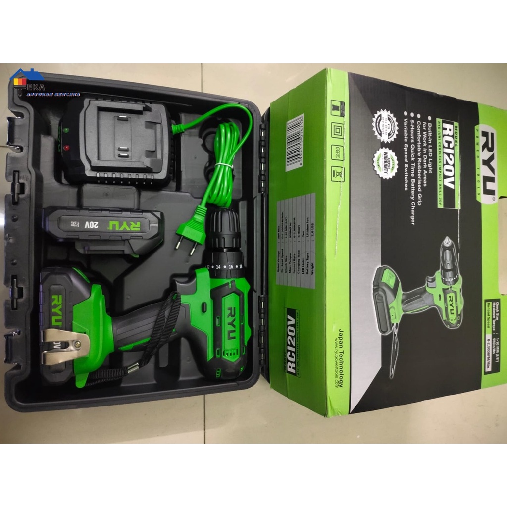Jual RYU MESIN BOR CAS SET 20 VOLT RCI 20V MESIN BOR CORDLESS EAK | Shopee Indonesia