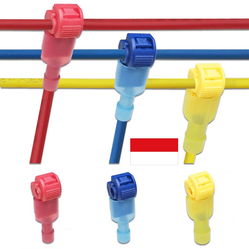 Jual 50PCS konektor kabel T jumper T-Tap connector terminal lock quick ...