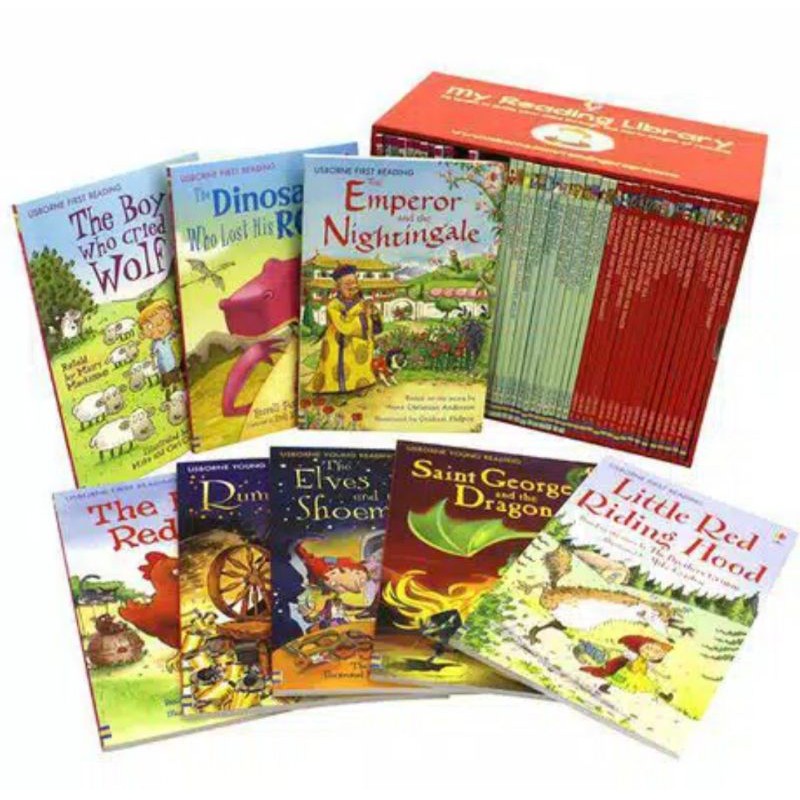 Jual Usborne My Reading Library 50 Books Set Collection (Red Box ...