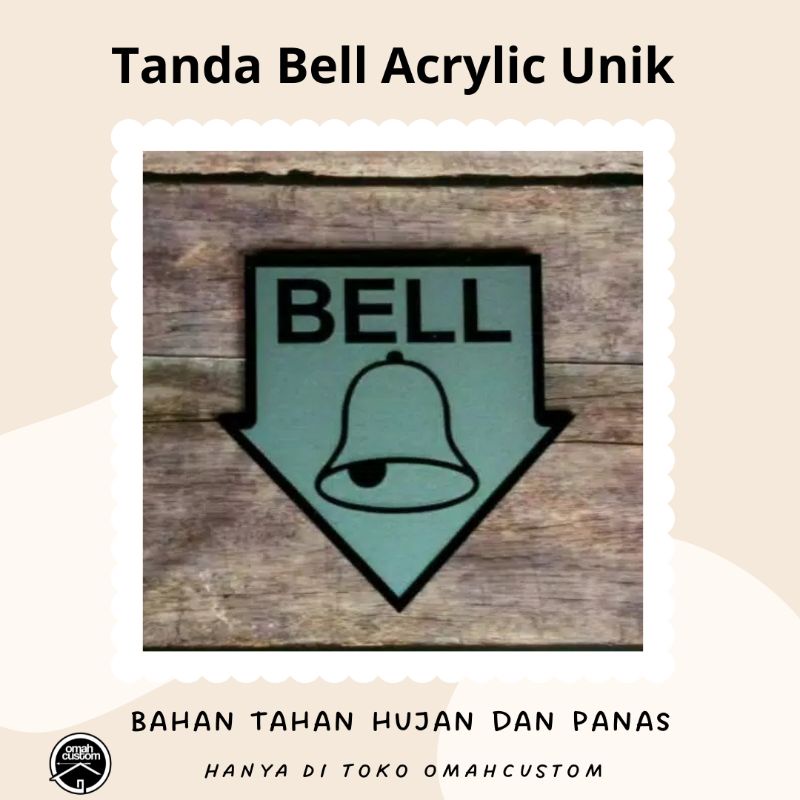 Jual Plakat Tanda Bell Anti Luntur FREE Custom Warna Acrylic Unik ...