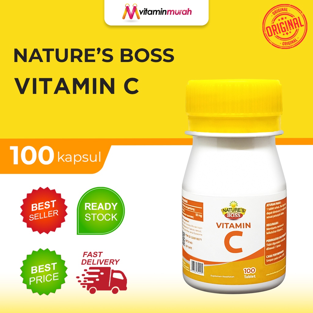 Jual NATURE'S BOSS VITAMIN C 50mg SUPLEMEN KESEHATAN ISI 100 TABLET ...