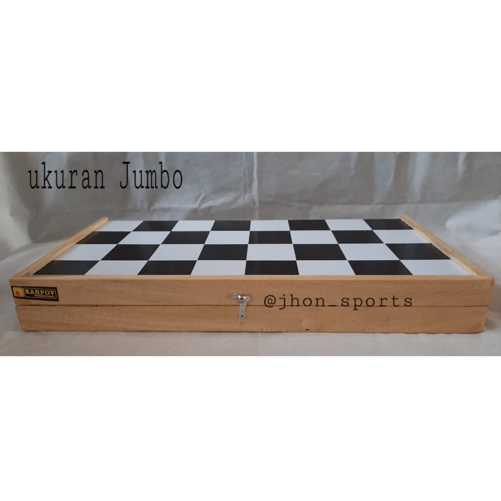 Jual PAPAN CATUR UK JUMBO 50X50 CM BIDAK KAYU | Shopee Indonesia