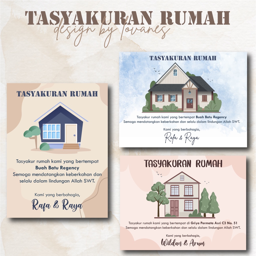 Jual Stiker/ Kartu Syukuran Rumah Baru atau Pindahan Rumah | Shopee ...
