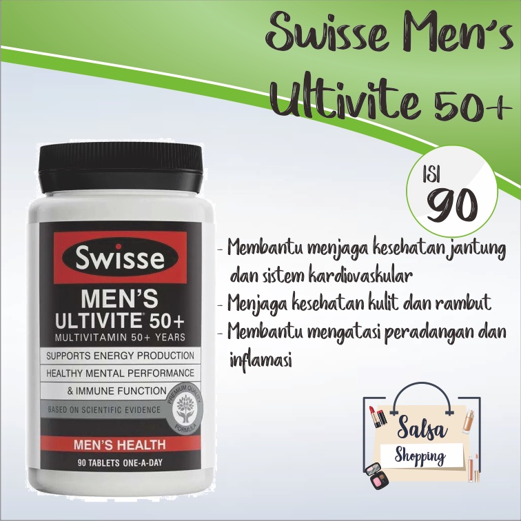 Jual Swisse Men's Ultivite 50+ Multivitamin 90 Tablets | Shopee Indonesia