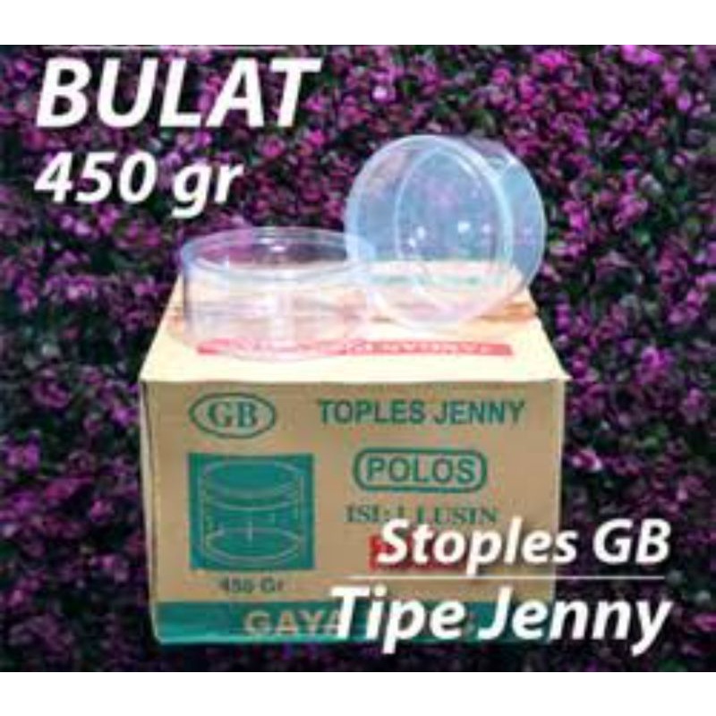 Jual Stoples Plastik Kue Kering 500 gram/Stoples Mika Bulat 500 gram ...