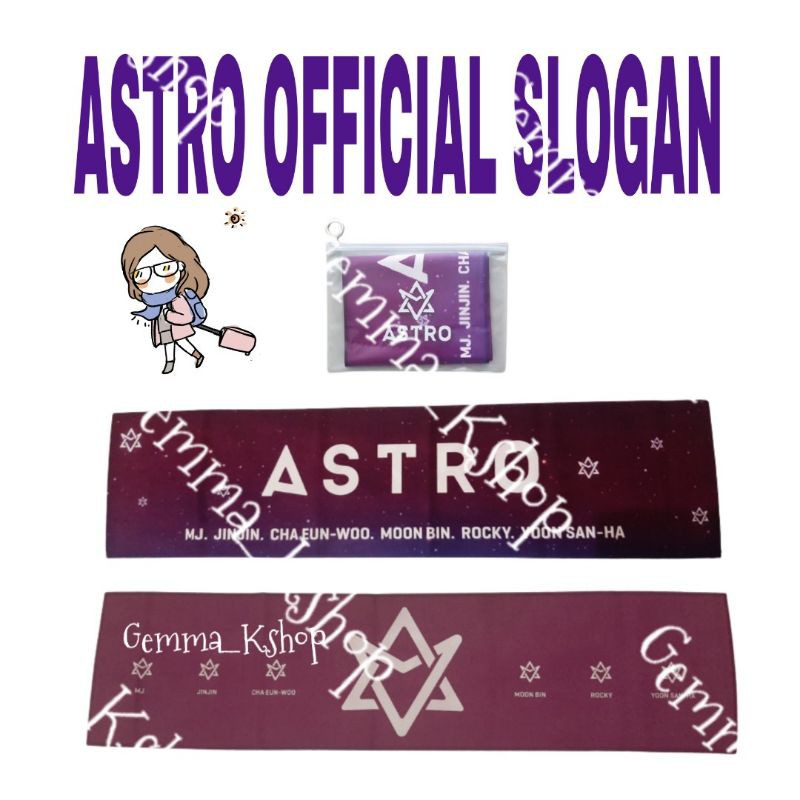 Jual ASTRO OFFICIAL SLOGAN /CHA EUN WOO/MOON BIN/YOON SANHA/MJ/ROCKY ...