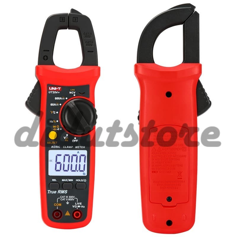 Jual Tang Ampere UNI-T UT204+ AC/DC True RMS Clamp Meter UT-204 ...