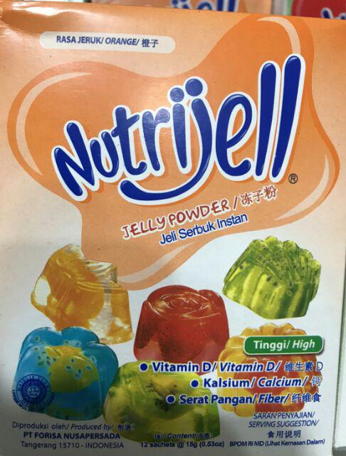 Jual Nutrijell Jelly Powder 11 Rasa 15gr Plain Cincau Melon Kelapa Muda Mangga Anggur Jeruk ...