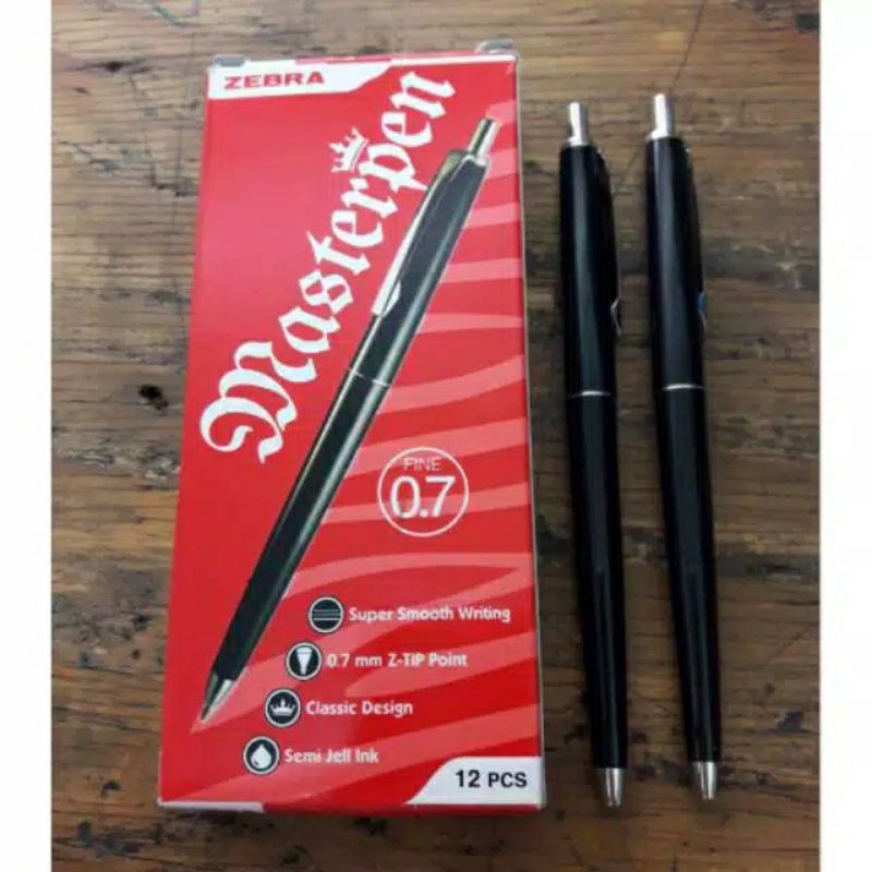 Jual ZEBRA masterpen fine 0.7mm bolpen pena cetek BLACK 1Pcs saja ...