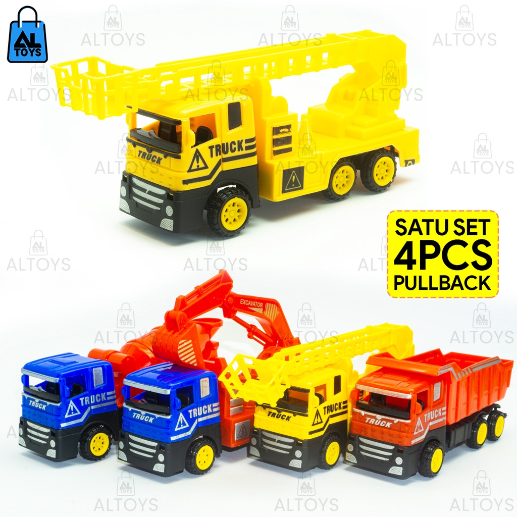 Jual MOBIL MOBILAN TRUK PROYEK MAINAN KONSTRUKSI SET PULLBACK ISI 4PCS ...