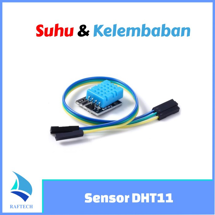 Jual DHT11 module - sensor suhu & kelembaban udara + kabel | Shopee ...