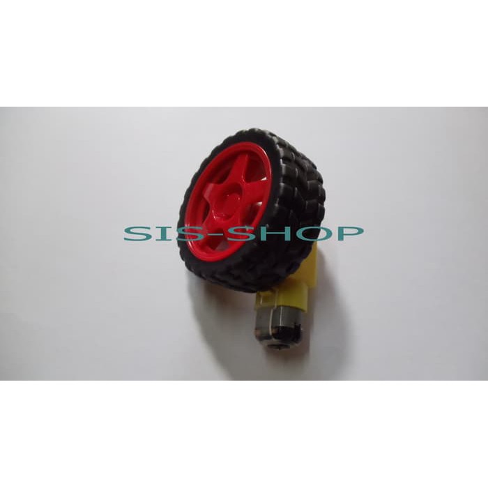 Jual Motor DC Gearbox 3V~6V Kuning + Roda untuk mobil / smart car ...