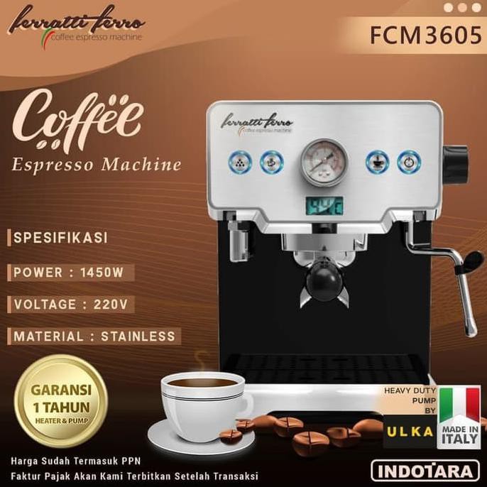 Jual Ferratti Ferro Espresso Machine FCM3605 | Shopee Indonesia