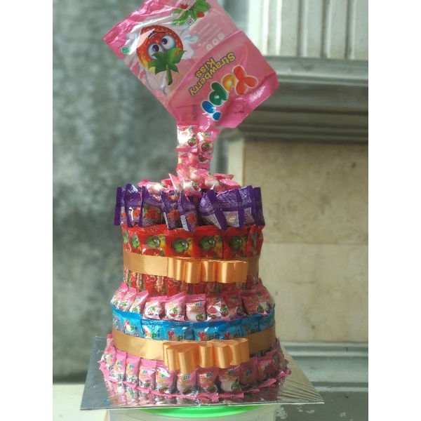 Jual READY CAKE PERMEN YUPI/CAKE SNACK/REQUEST CAK SNACK/CAKE ULANG ...