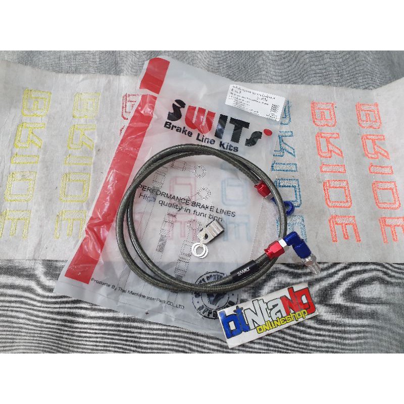 Jual Selang rem depan SWITS 36 inch 90 derajat hitam carbon made in ...