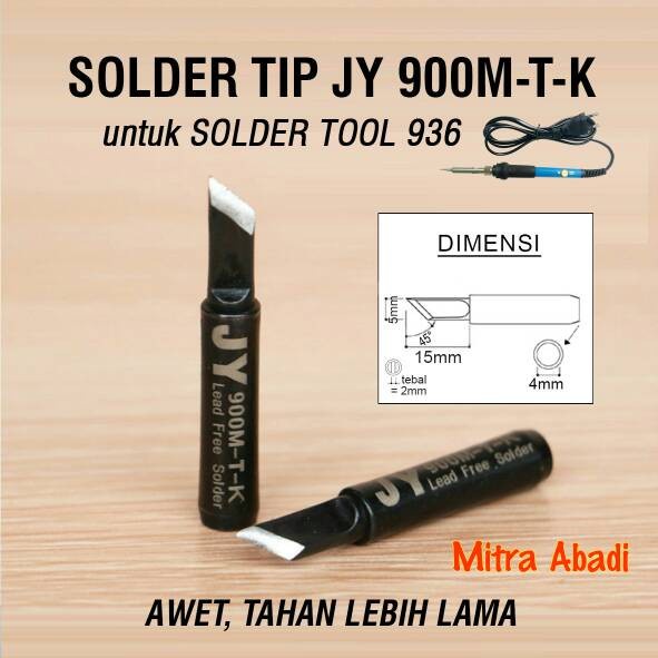 Jual Mata Solder/Solder Tip JY 900M-T-K for Solder Tool 936 | Shopee Indonesia