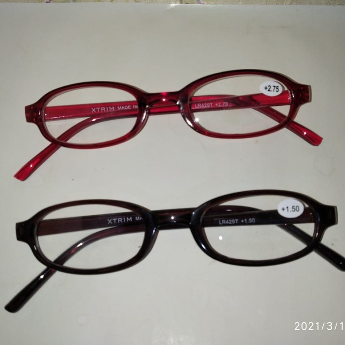 Jual 40nf0g Kacamata Baca Lensa Plus Model Bulat Lonjong Fr020F ...