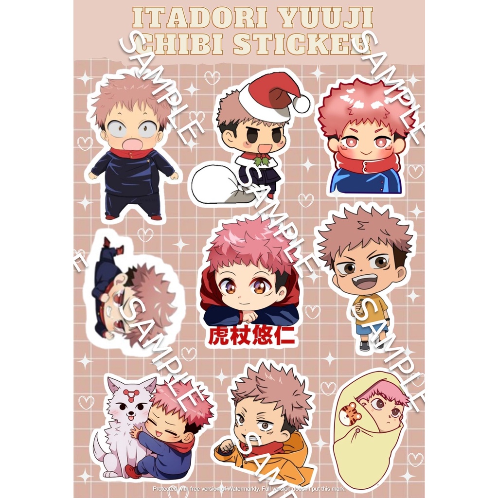 Jual STICKER SET JUJUTSU KAISEN CHIBI VERSION GOJO SAKUNA MEGUMI NOBARA ...