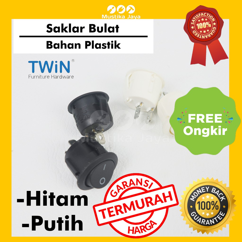 Jual Saklar Bulat Twin - Putih Hitam | Shopee Indonesia