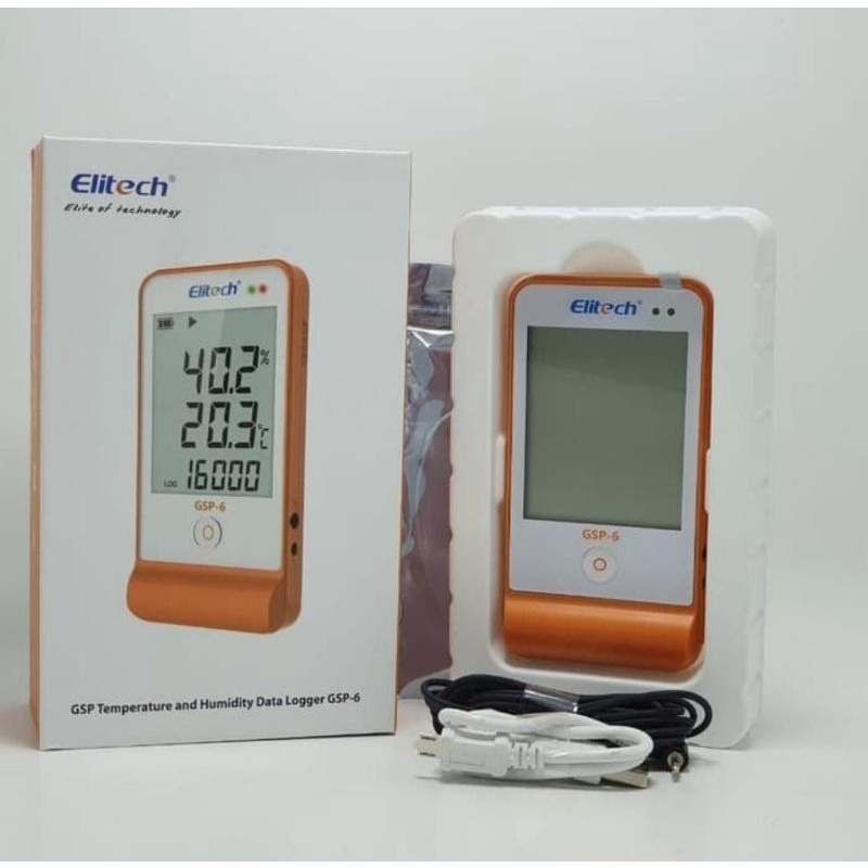 Jual GSP-6 TEMPERATUR DATA LOGGER HUMIDITY ELITECH ORIGINAL GSP-6 ...