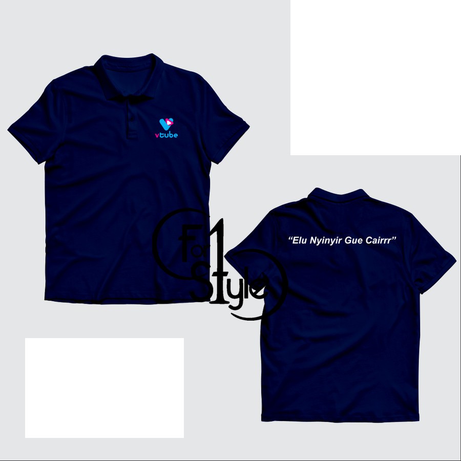 Jual Polo Shirt Kaos Polo VTUBE V TUBE UBAH HIBURAN JADI PENGHASILAN ...