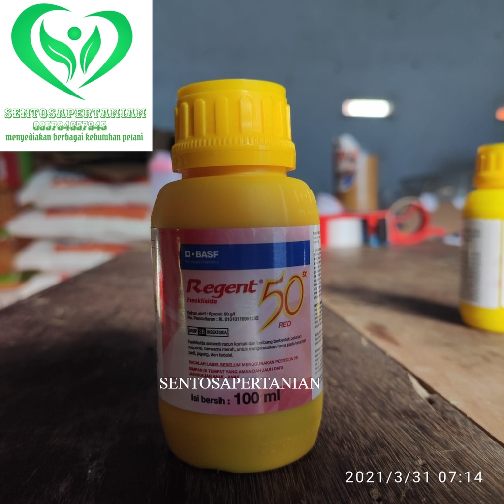 Jual insektisida sistemik perlakuan benih REGENT 50SC RED 100ml dari ...