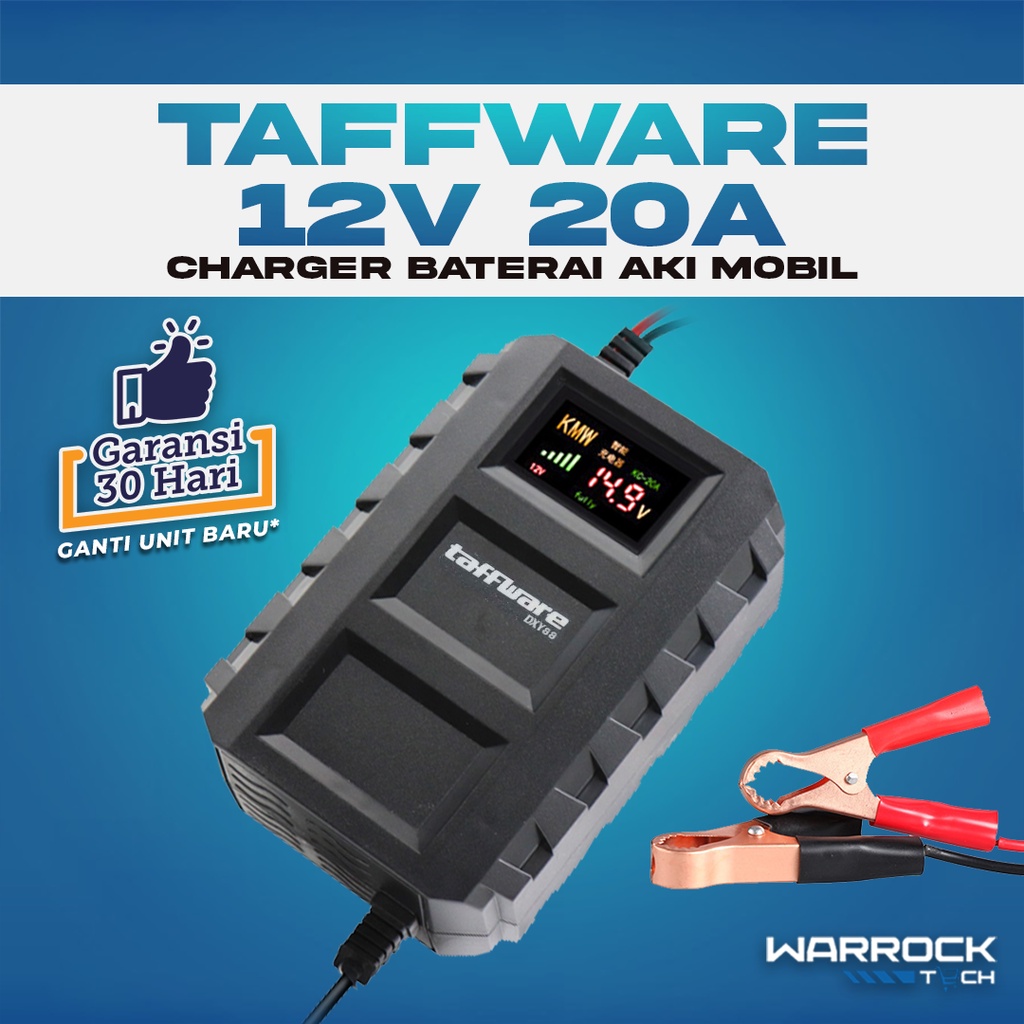 Jual Taffware 12V 20A Fast Charger Aki Mobil Lead Smart Battery Charger ...