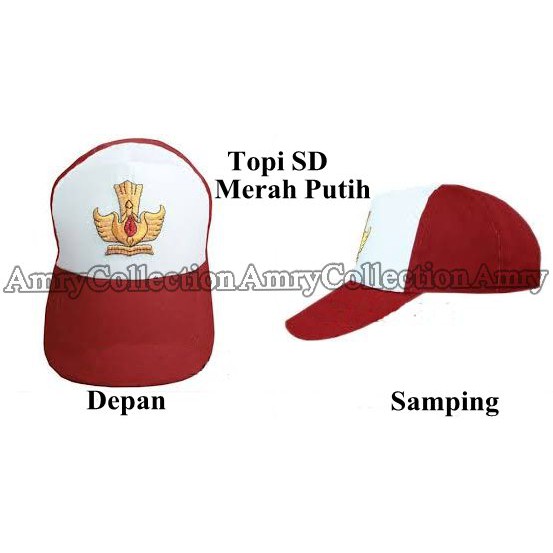Jual Topi SD Merah Putih Logo bordil Seragam sekolah | Shopee Indonesia