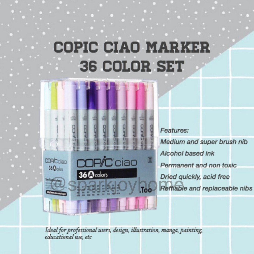 Jual Copic Ciao Marker Set 36 Full Set A B C D E Spidol Gambar ...