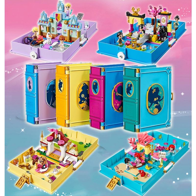 Jual lego princess story book book of brick princess disney balok brick ...