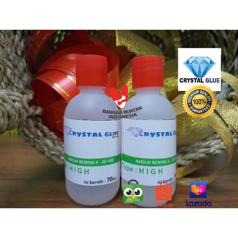 Jual Lem akrilik type HIGH 70ml+suntikan, lem acrylic bening, crystal ...