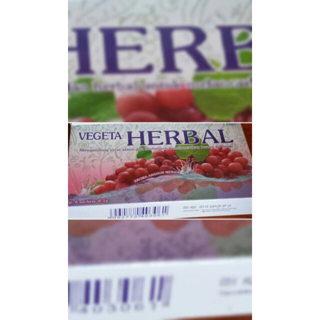 Jual Vegeta herbal anggur merah 1 box isi 6 pcs | Shopee Indonesia