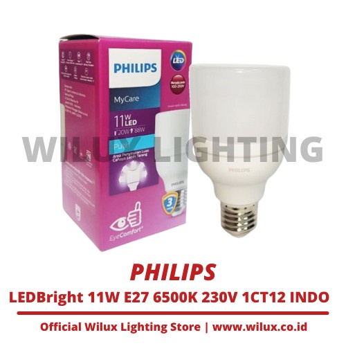 Jual Philips LED Bright 11W E27 6500K (Cool Day Light) | Shopee Indonesia