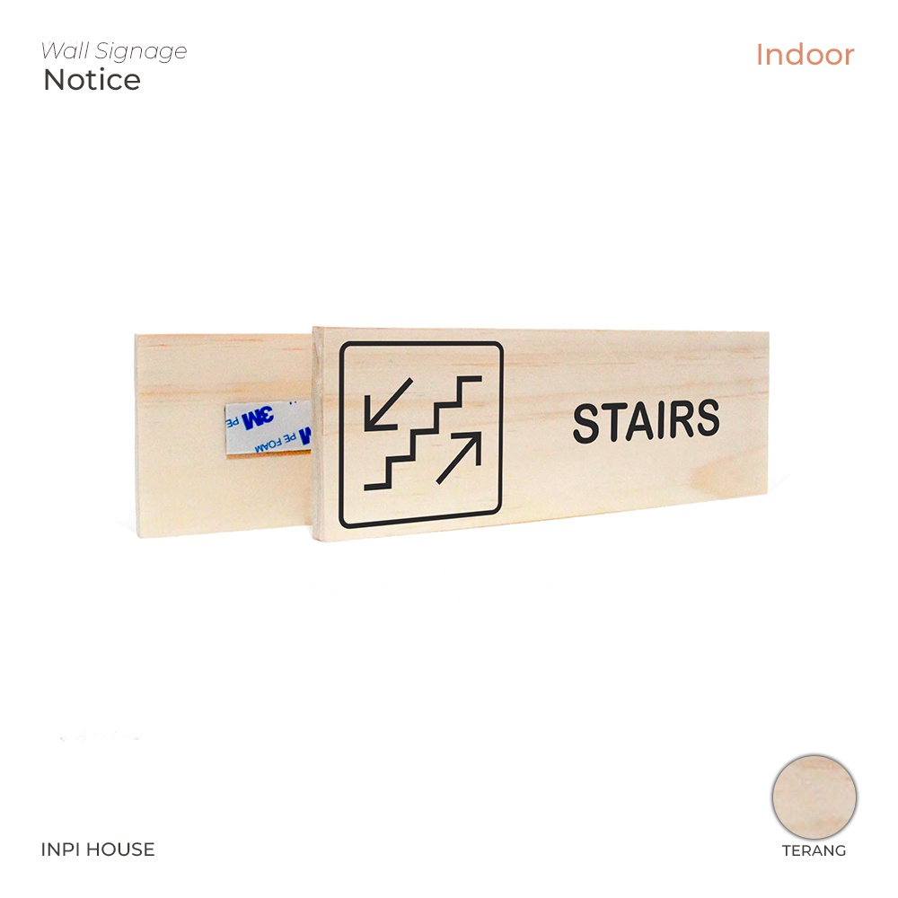 Jual stairs sign system - papan tanda arah tangga - naik - turun - wall ...