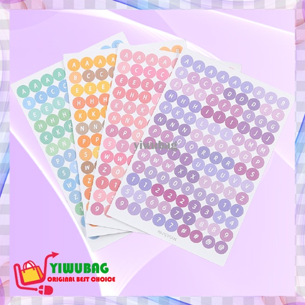 Jual 1 Set 468 pcs Stiker Huruf dan Angka Sticker Angka Sticker Label ...