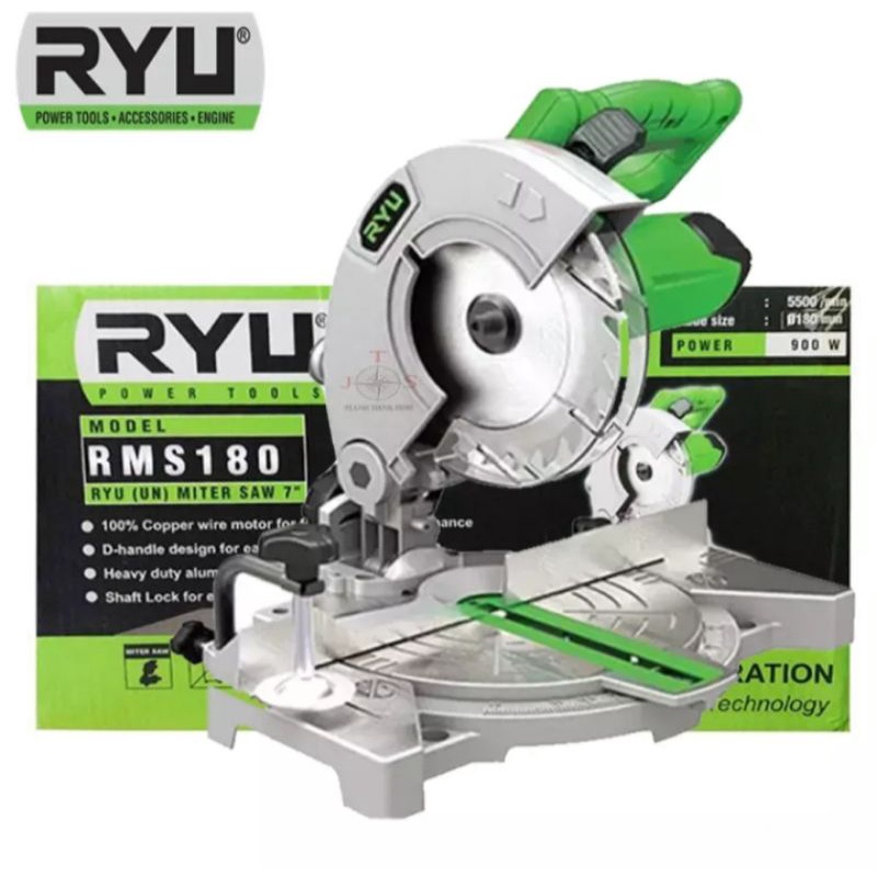 Jual Mitersaw RYU RMS 180 Mesin Potong Aluminium RYU 7 inch | Shopee ...