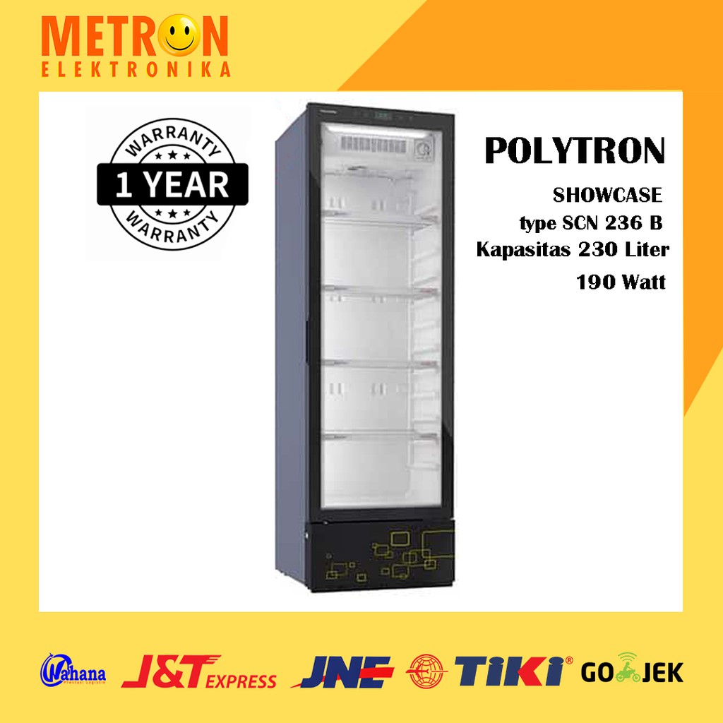 Jual POLYTRON SCN 236 B / SHOWCASE LEMARI PENDINGIN 230 LTR / SCN236 ...