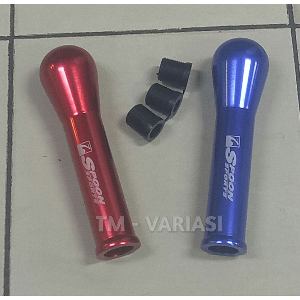 Jual Gear Shift Knob SPOON Sports Racing Besi Tebal Ulir Biru Dan Merah ...
