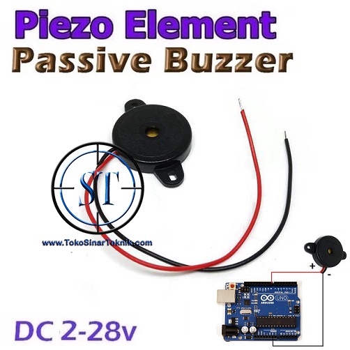 Jual Buzzer Piezo Passive Piezoelectric Dc 12-28v 23mm x 5mm Buzer Element Electronic Alarm ...
