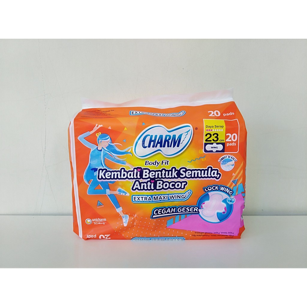 Jual Charm Body Fit Extra Maxi Wings 23cm 20s Orange | Shopee Indonesia