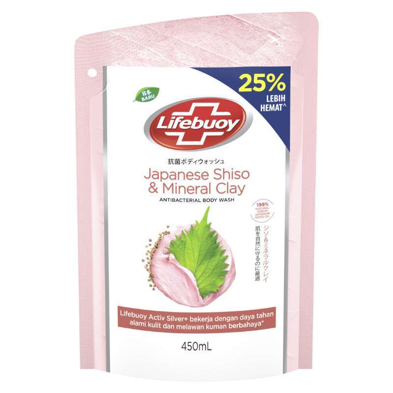 Jual Lifebuoy Sabun Mandi Cair Japanese Shiso & Mineral Clay 450 ML ...