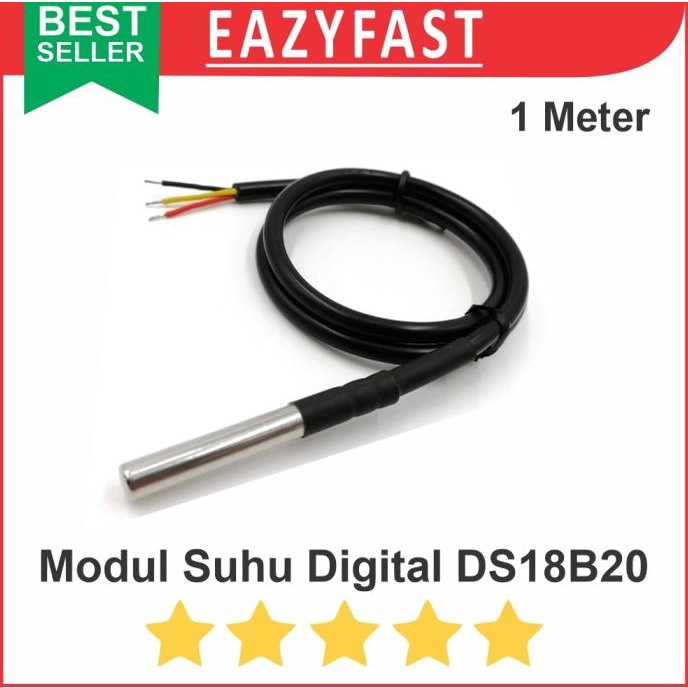 Jual DS18B20 Sensor Suhu Arduino Anti Air Waterproof Temperature ...