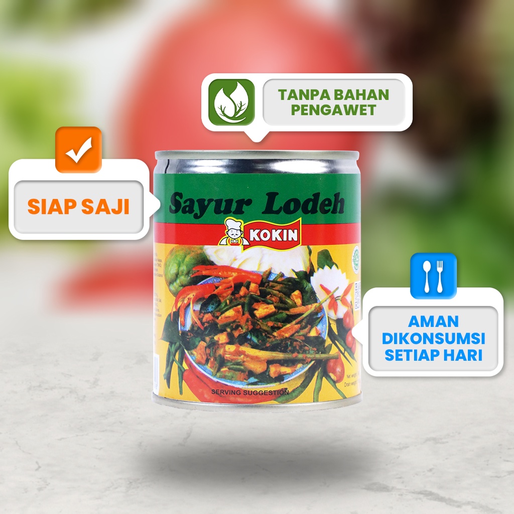 Jual KOKIN Sayur Lodeh Makanan Instan Kaleng Siap Saji Halal 325 gram ...