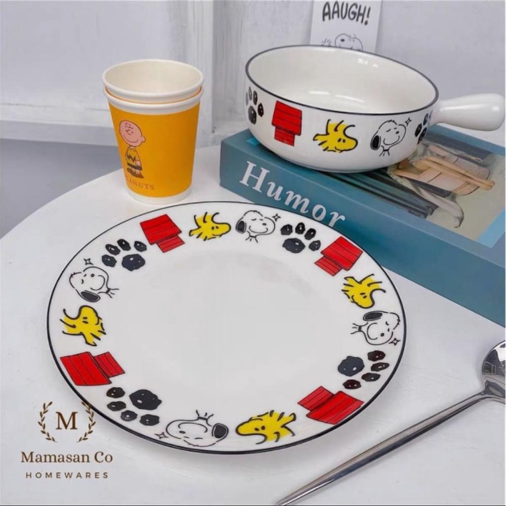 Jual Snoopy Plate Ceramic | Piring Keramik By Mamasan Co | Shopee Indonesia