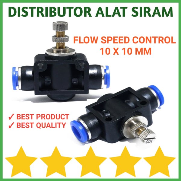 Jual FLOW SPEED CONTROL PNEUMATIC 10 X 10MM SLIP LOCK VALVE KRAN AIR ...