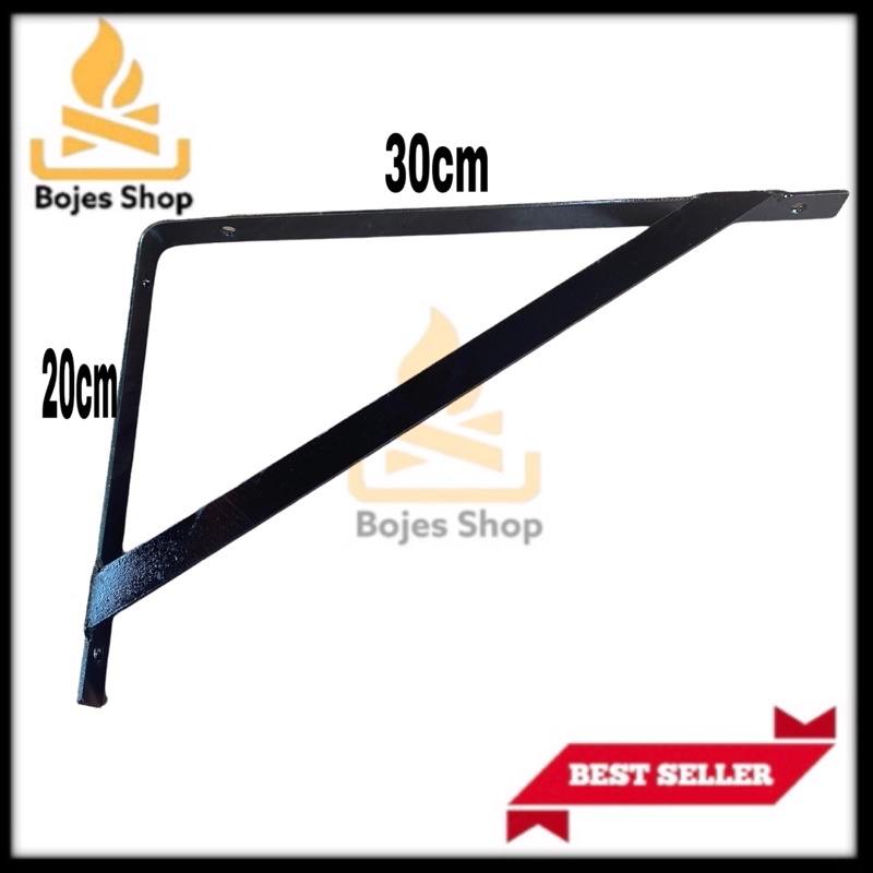 Jual Besi penyangga rak gantung ambalan dinding tempel full plat ...