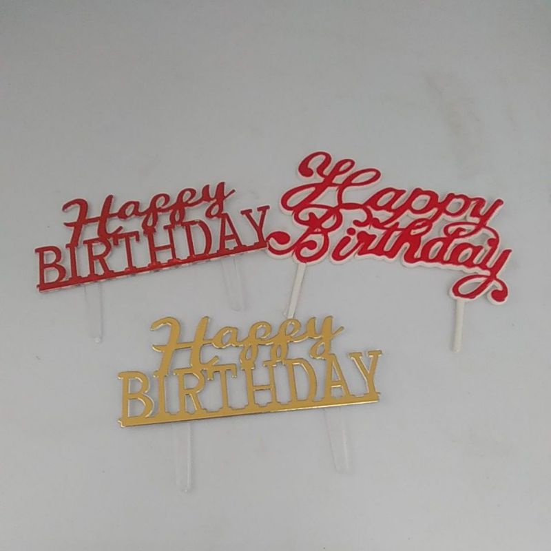 Jual topper happy birthday merah | Shopee Indonesia