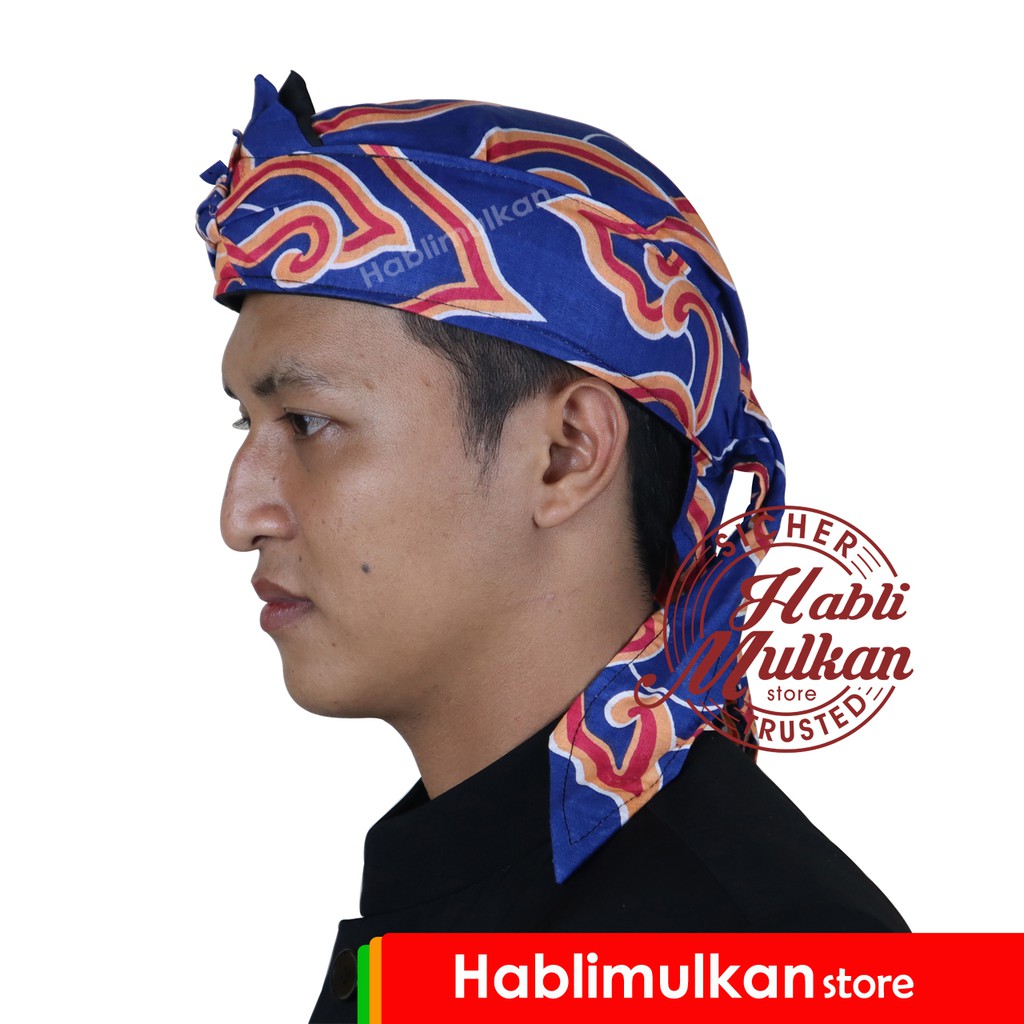 Jual Iket Blangkon Cirebon Sunda Jawa Motif Batik Mega Mendung Orange ...