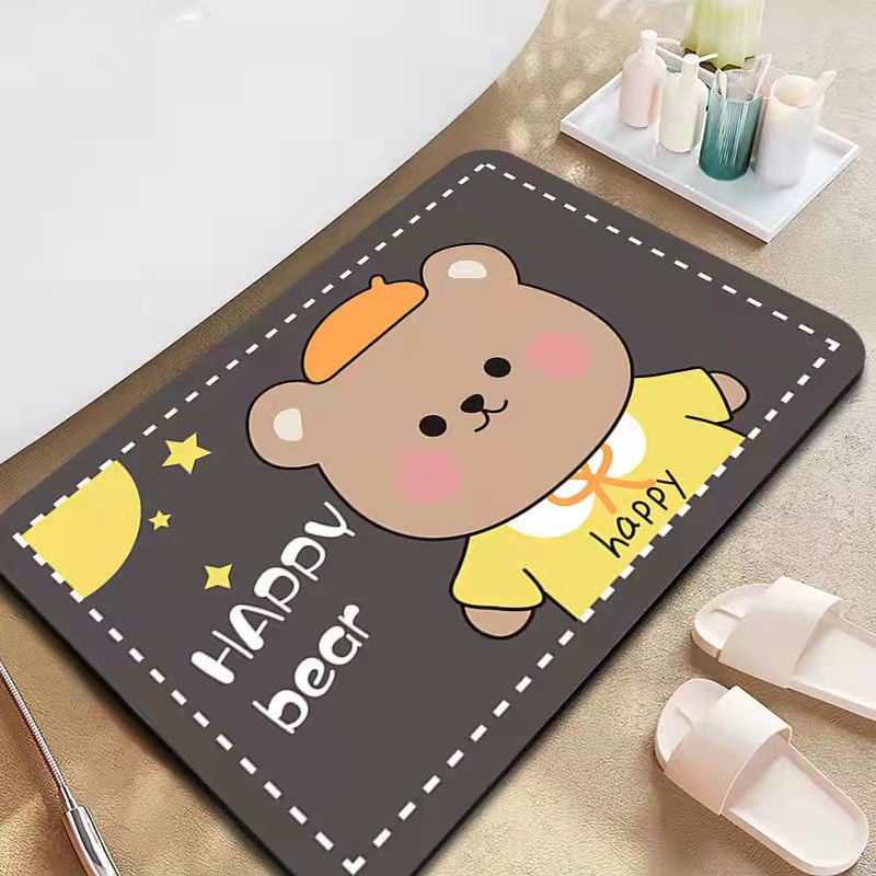 Jual Keset Kaki Anti Slip 40x60CM Bahan Polyester Fiber Motif Kartun ...